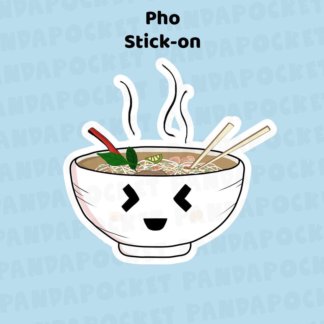 Cute Vietnamese Pho Stick-on Sticker - Etsy
