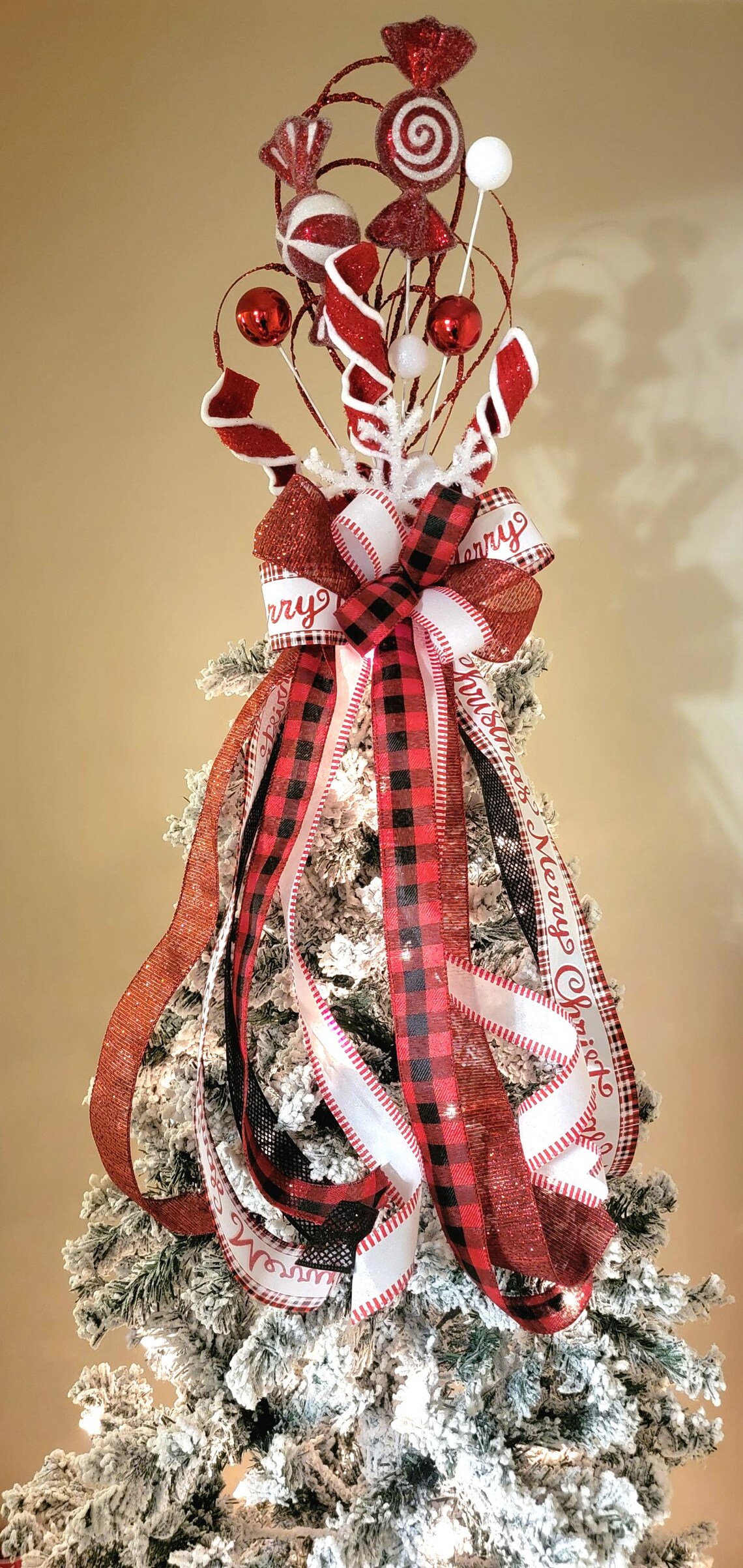 Candy Themed Christmas Tree Topper - Etsy