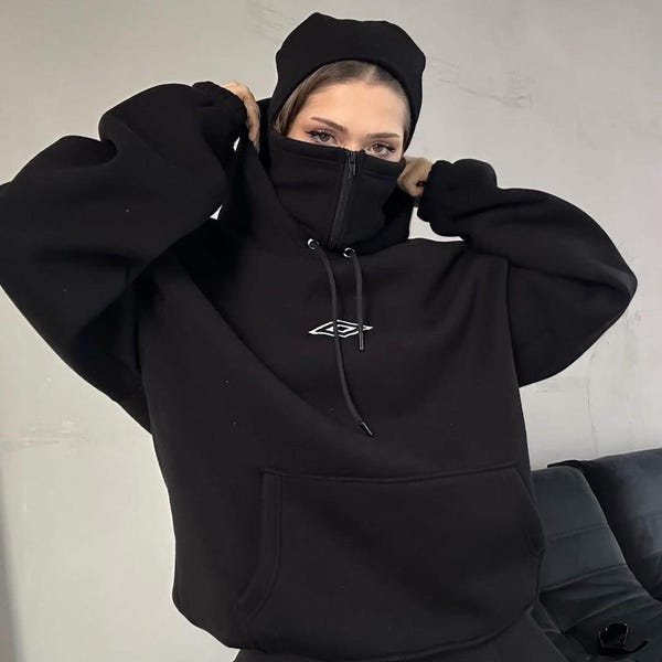 Hoodie With Built in Mask - Etsy