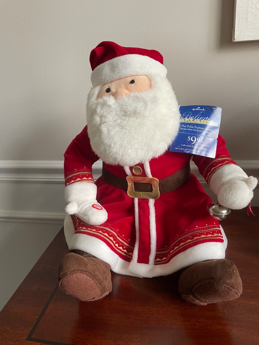 Hallmark the Polar Express Talking Santa Claus W/bell Plush - Etsy