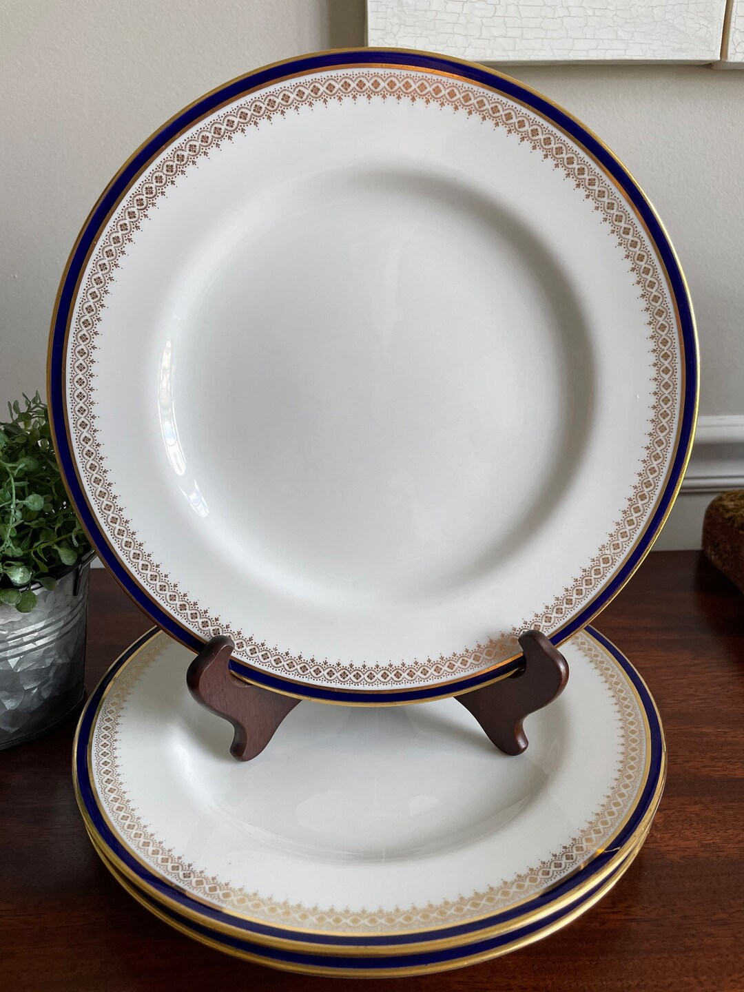 Antique Spode Copeland Dinner Plates Cobalt Blue Gold R4590 - Etsy