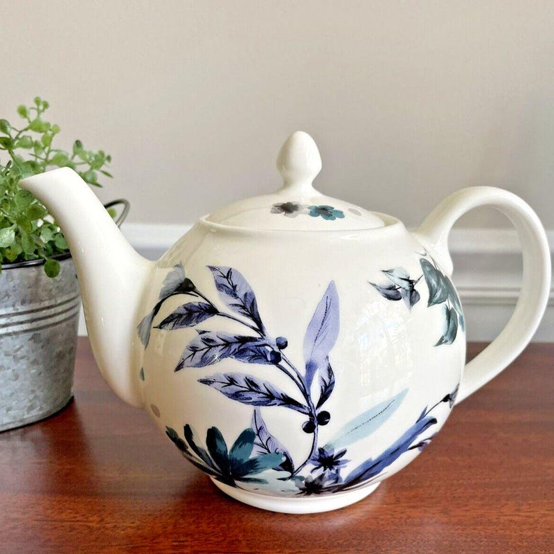 Bone China Teapot - Etsy