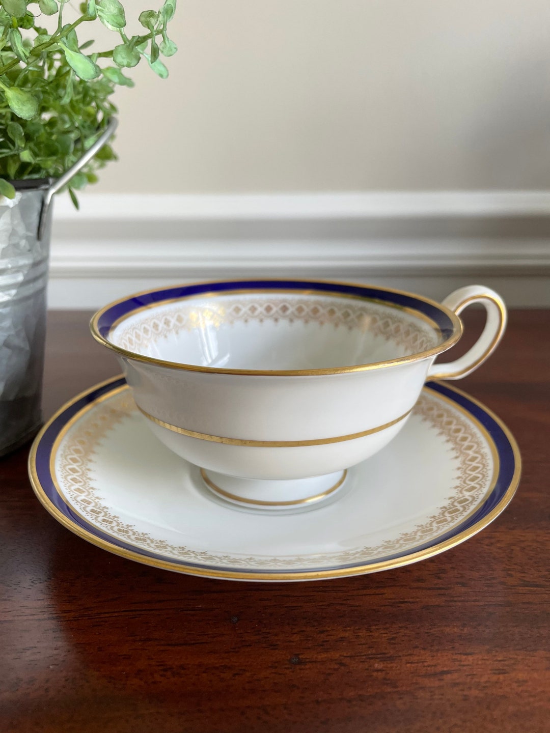 Antique Spode Copeland Cobalt and Gold Teacup and Saucer R4590 - Etsy