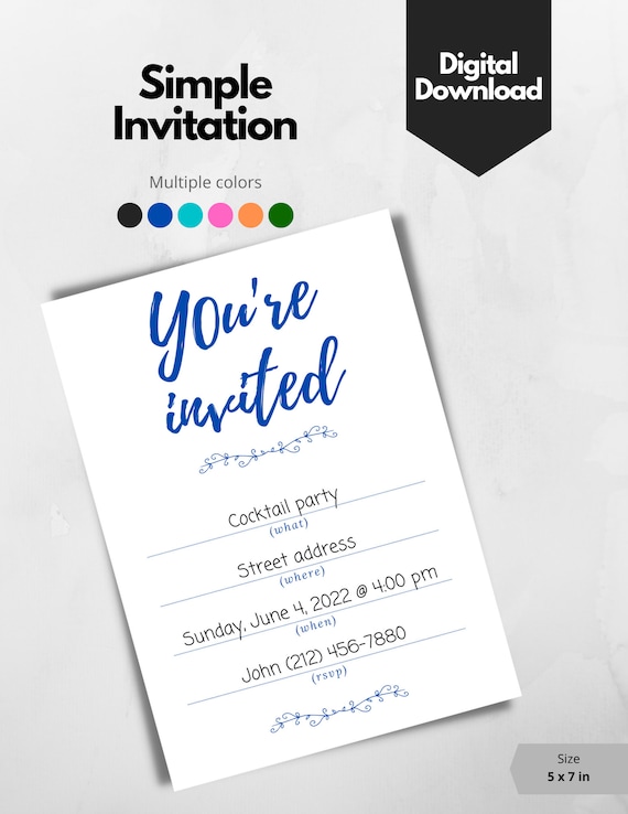Blank Printable Invitation