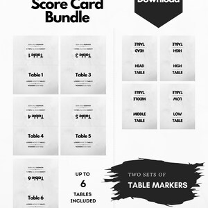 Bunco Score Card Bundle / Bunco Game / Table Tally Sheet / Bunco Tables ...