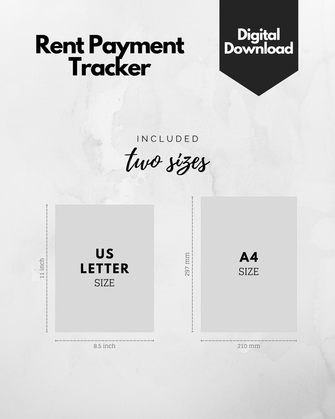 Rent Payment Tracker Printable / Rent Payment Tracker Template / Rental ...