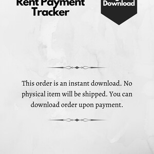 Rent Payment Tracker Printable / Rent Payment Tracker Template / Rental ...