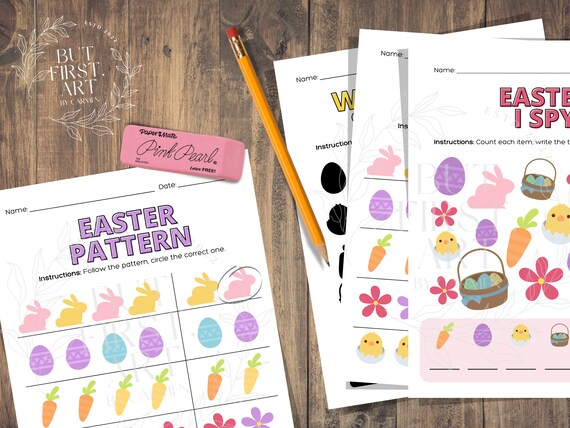 Easter Theme Worksheets Bundle Printable Worksheets | Etsy