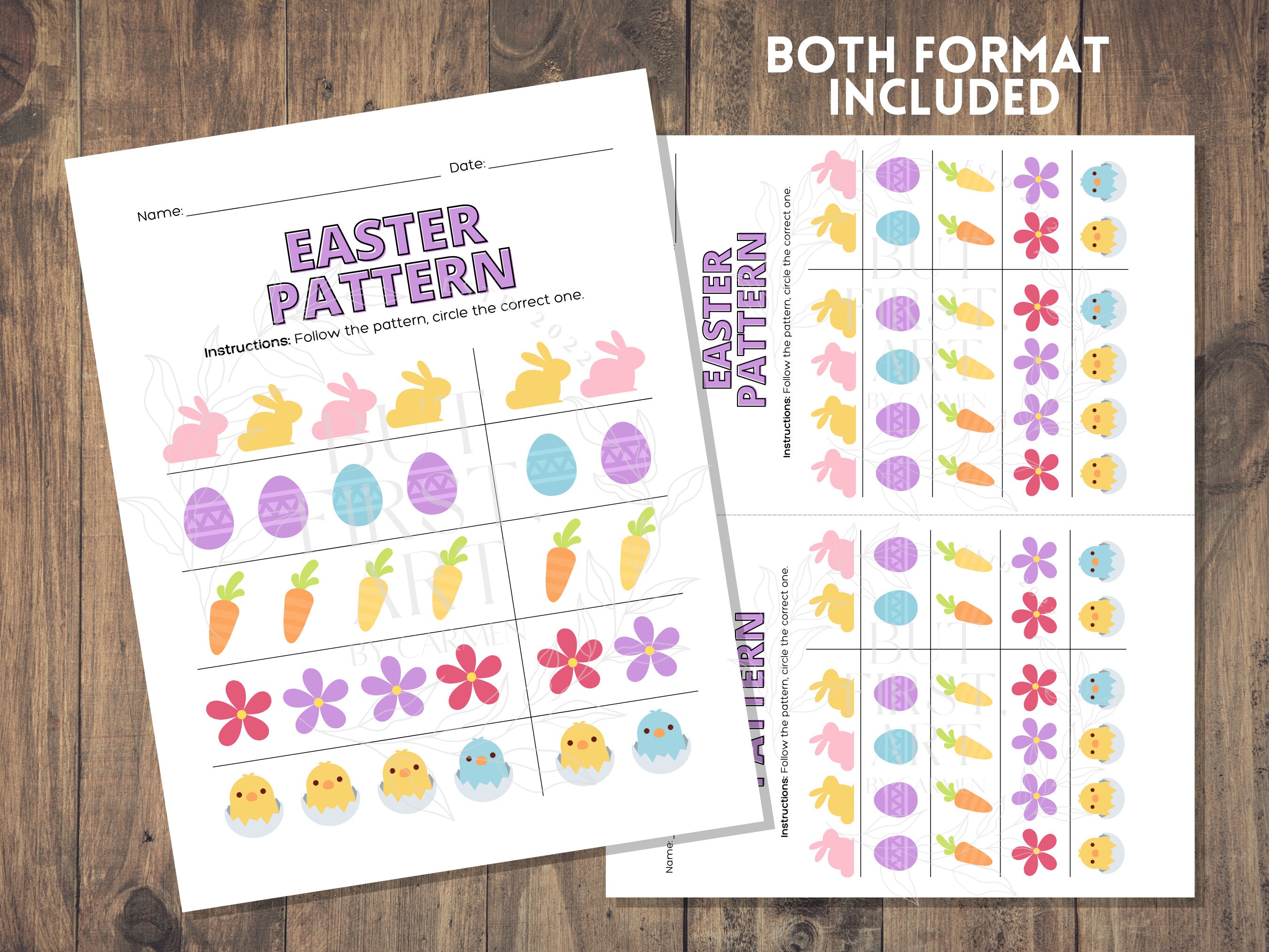 Easter Theme Worksheets Bundle, Printable Worksheets - Etsy