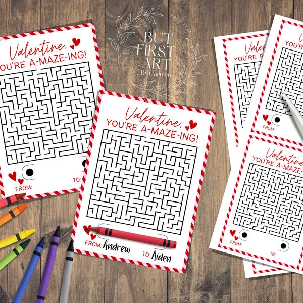 Maze Valentine - Etsy