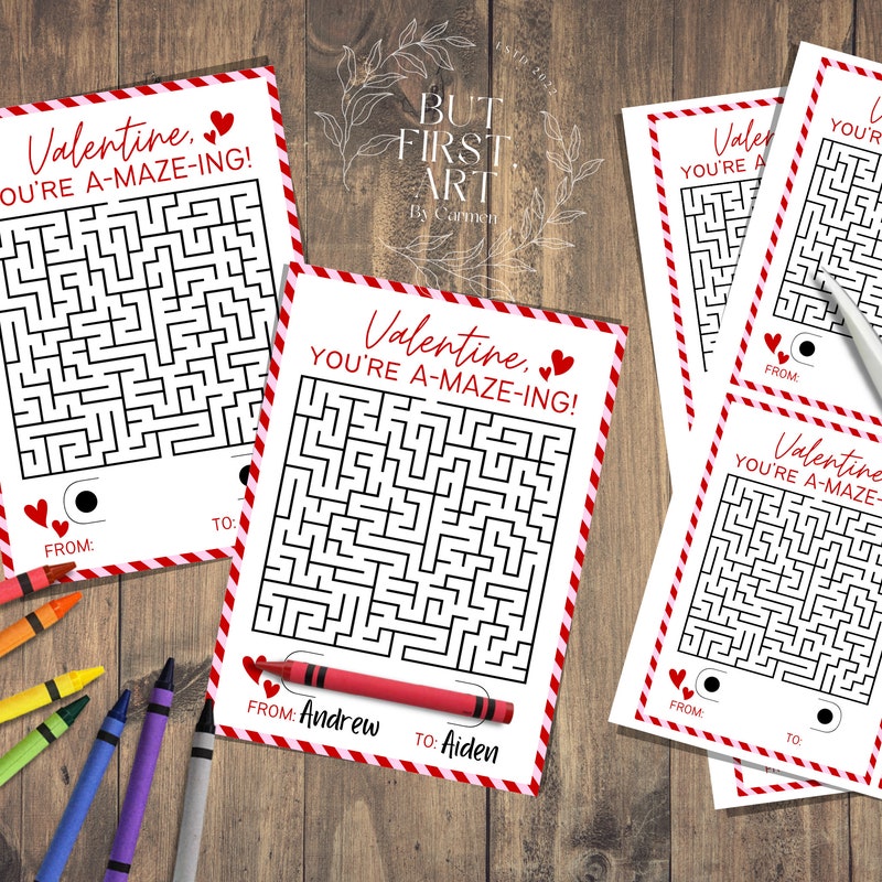 Maze Valentine - Etsy