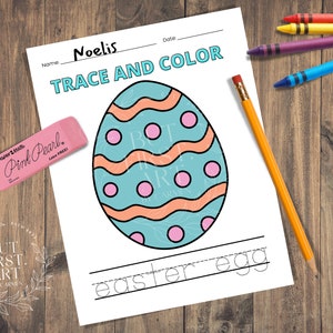 Easter Trace and Color Bundle, Printable Coloring Pages - Etsy