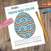 Easter Trace and Color Bundle, Printable Coloring Pages - Etsy