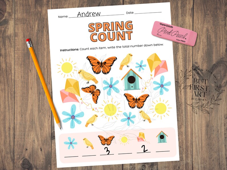 Spring Theme Worksheets Bundle, School Homeschool Worksheets - Etsy