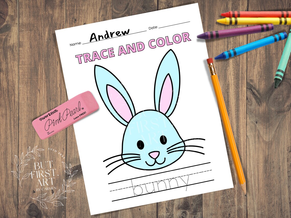 Easter Trace and Color Bundle, Printable Coloring Pages - Etsy