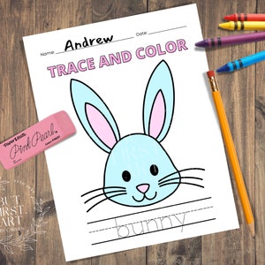 Easter Trace and Color Bundle, Printable Coloring Pages - Etsy