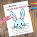 Easter Trace and Color Bundle, Printable Coloring Pages - Etsy