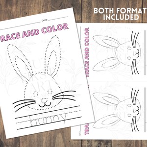 Easter Trace and Color Bundle, Printable Coloring Pages - Etsy