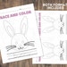 Easter Trace and Color Bundle, Printable Coloring Pages - Etsy