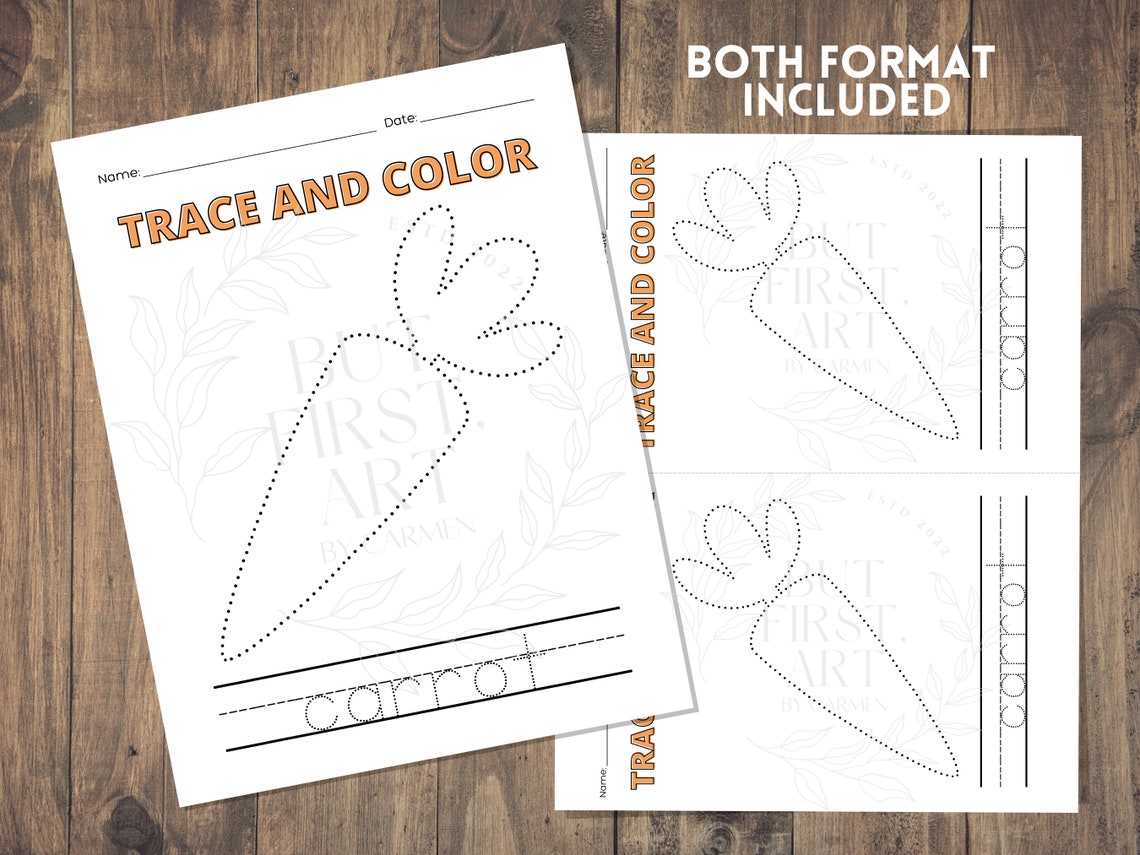 Easter Trace and Color Bundle, Printable Coloring Pages - Etsy