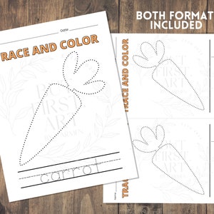 Easter Trace and Color Bundle, Printable Coloring Pages - Etsy