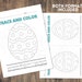 Easter Trace and Color Bundle, Printable Coloring Pages - Etsy