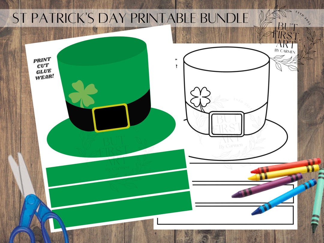 St Patrick's Day Coloring Pages Bundle - Etsy