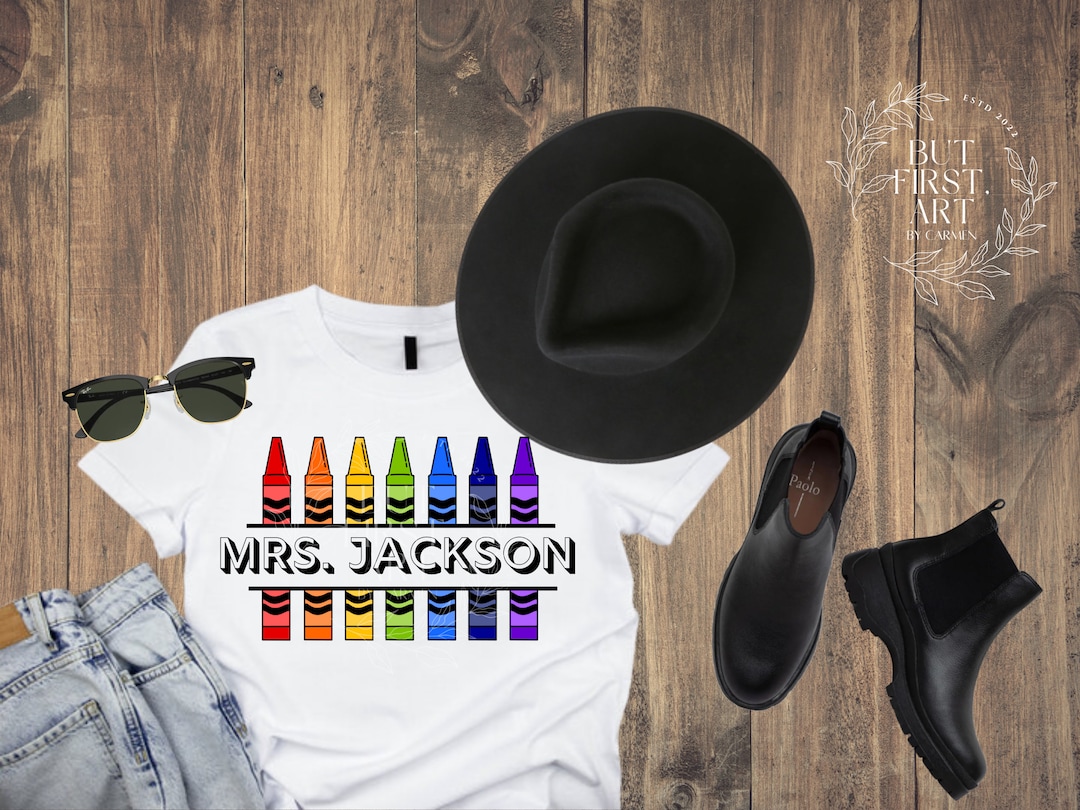 Teacher Crayons Monogram SVG Bundle, Crayon Name Frame SVG, Crayon ...