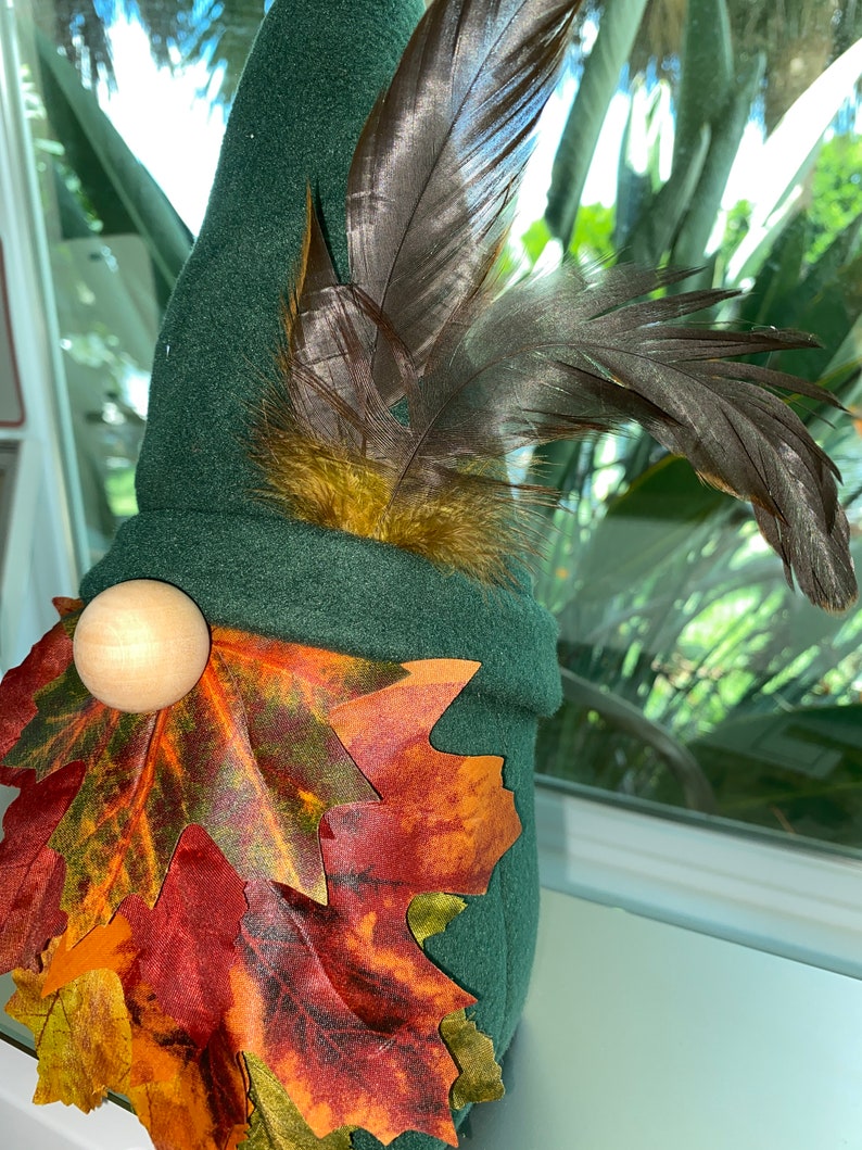 Fall Leaf Gnome large Fall Gnome Leaf Gnome Made With - Etsy