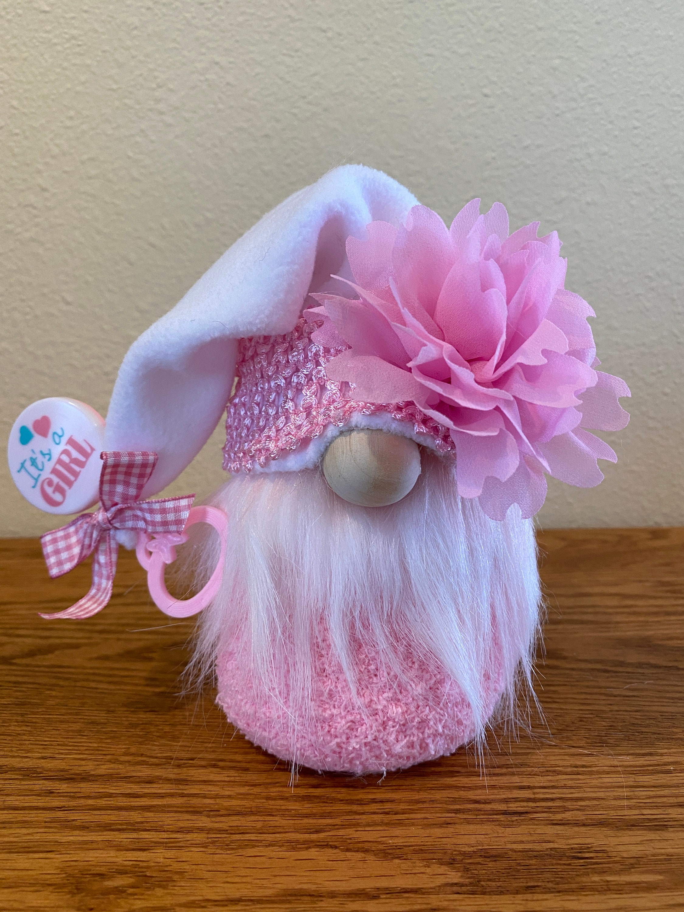 Baby Sock Gnome Baby Shower Gnome Baby Girl With Flower - Etsy