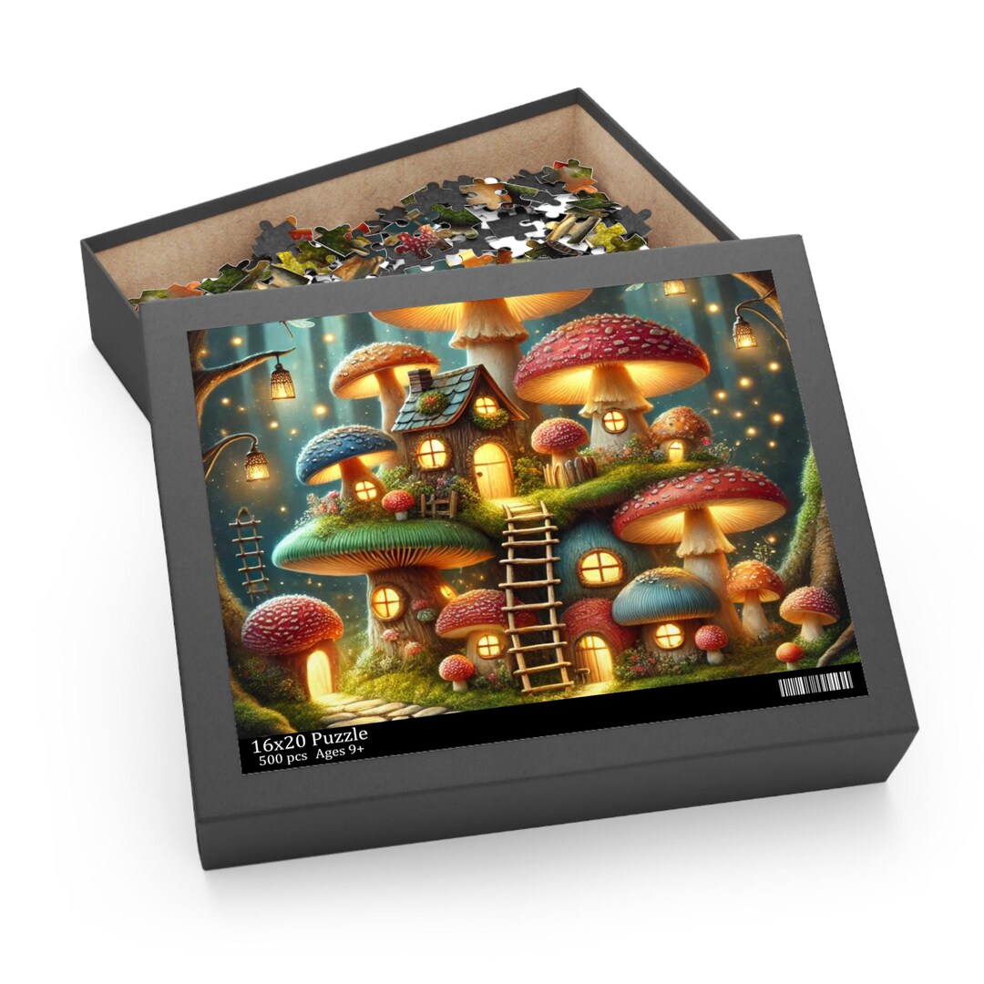 Puzzle Tree House Whimsical Mushroom Treehouse Enchanting Woodland ...