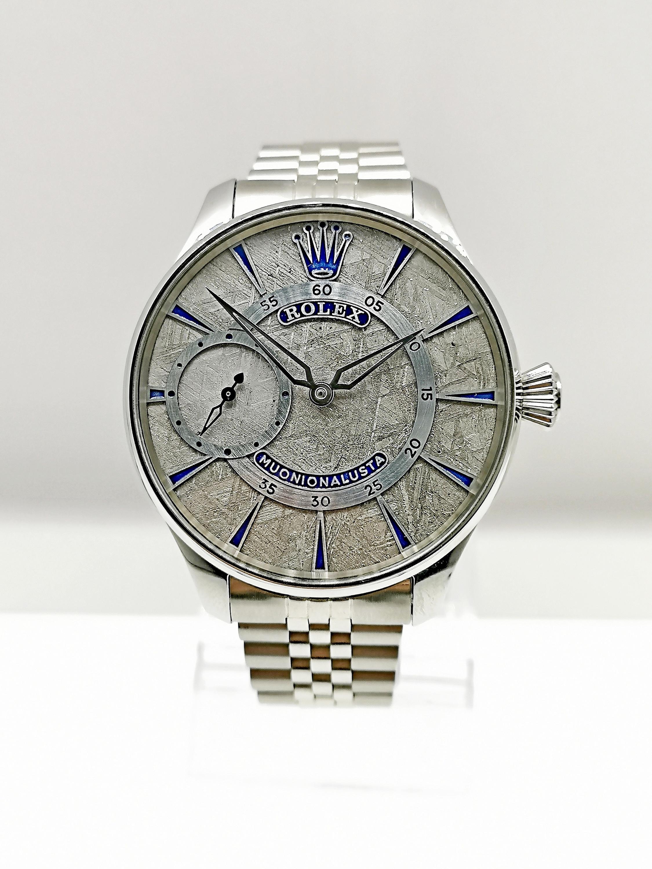 Meteorite Vintage Marriage Watch Rolex Re-cased Pocket Movement Custom ...