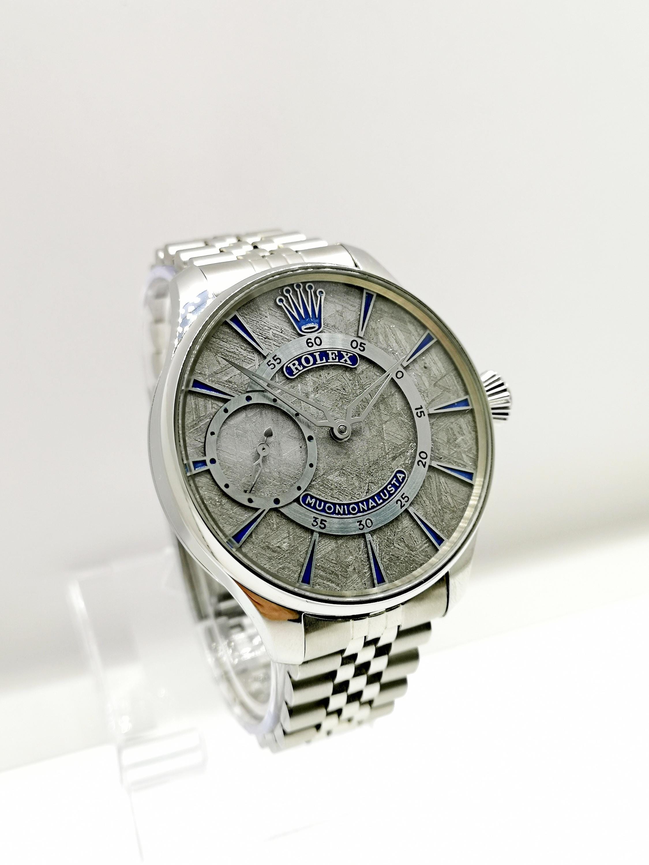 Meteorite Vintage Marriage Watch Rolex Re-cased Pocket Movement Custom ...