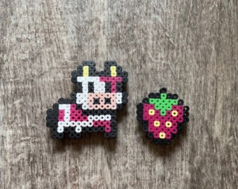 Strawberry Perler Beads - Etsy