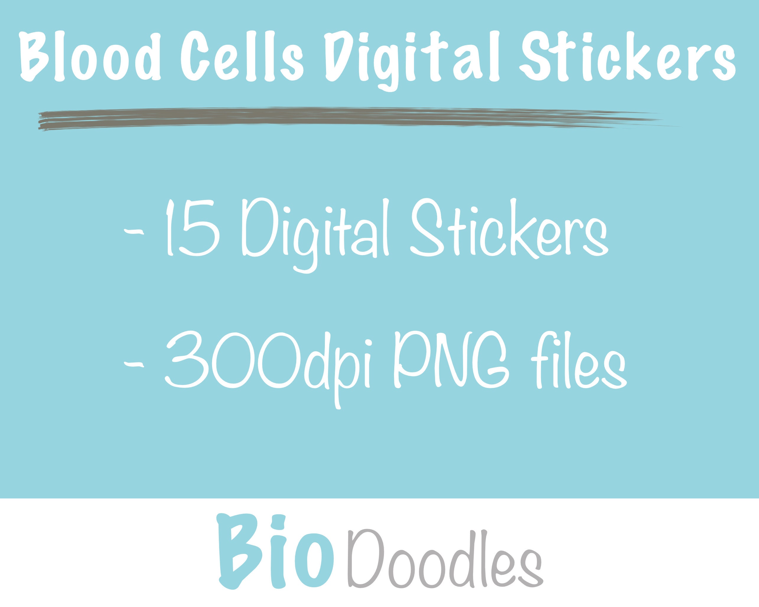 Types of Blood Cells Digital Stickers | Cell Biology Human Biology Clip ...
