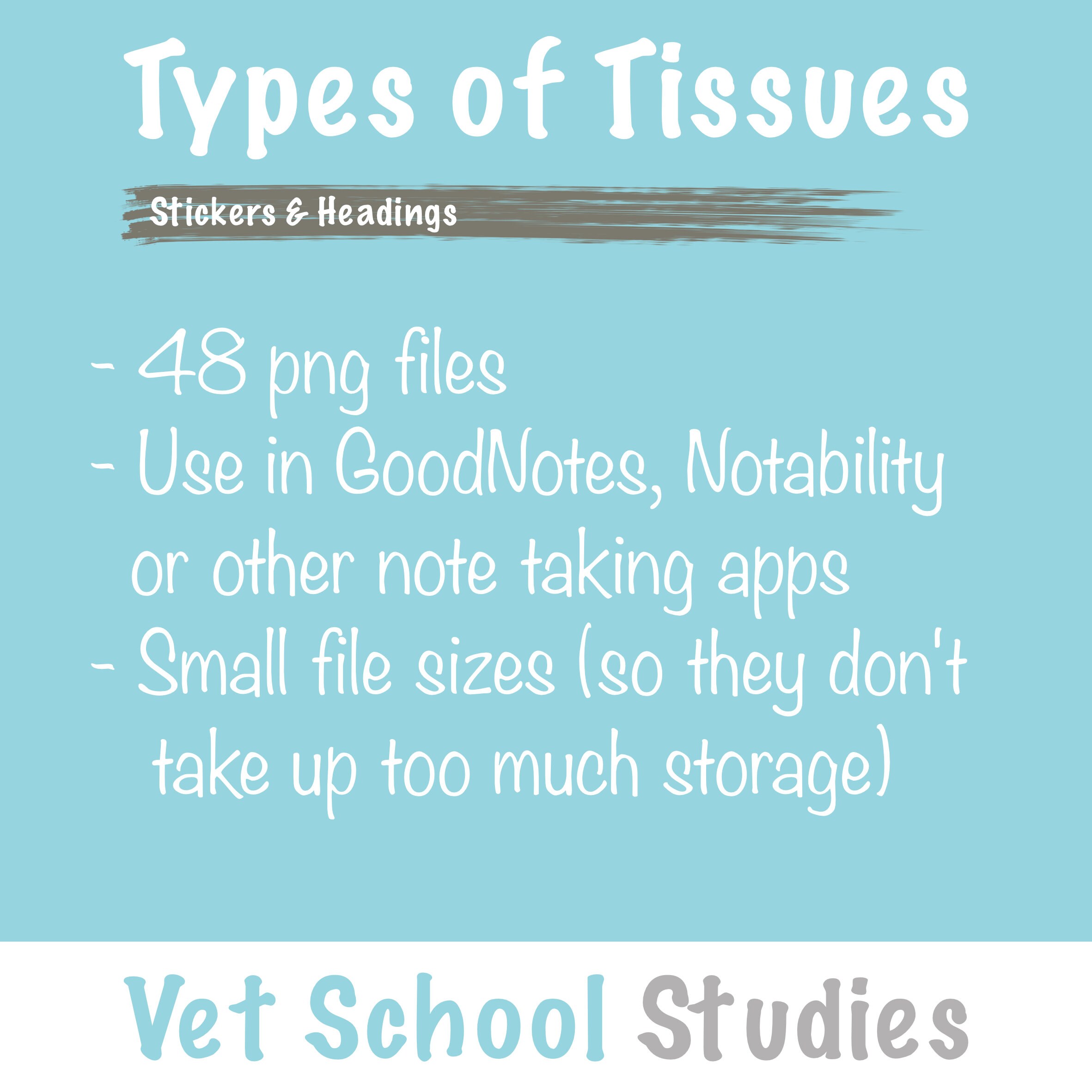 Types of Tissues Digital Stickers Diagrams Headings | iPad Goodnotes ...