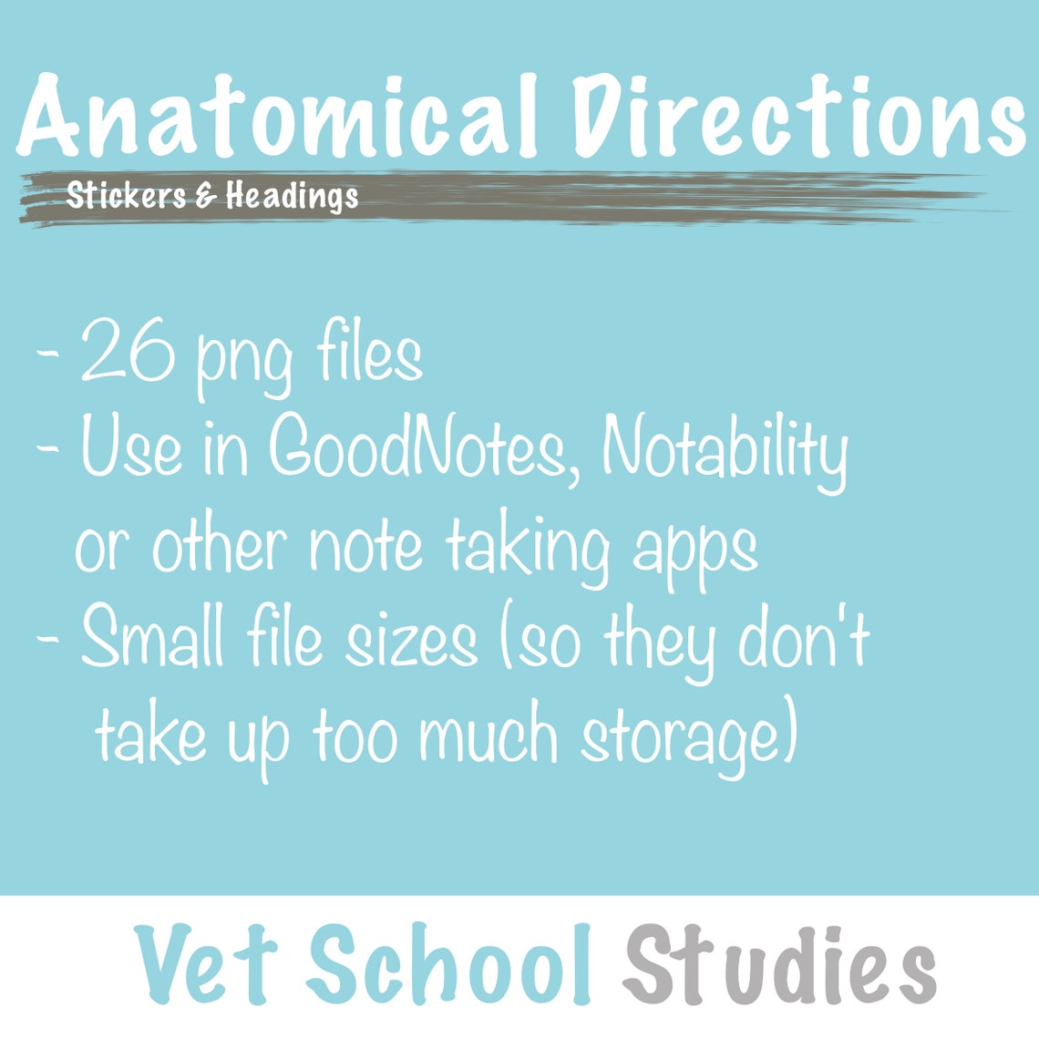 Anatomical Directions Digital Stickers | Vet Med Veterinary Nursing Vet ...