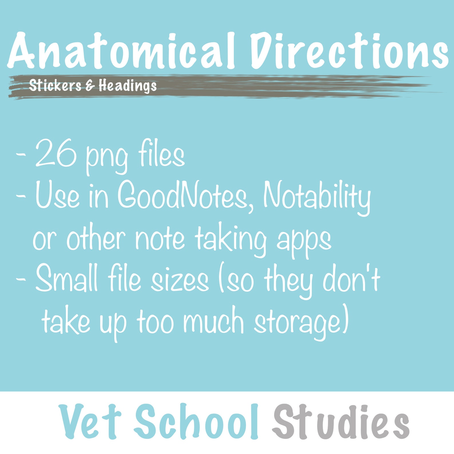 Anatomical Directions Digital Stickers | Vet Med Veterinary Nursing Vet ...