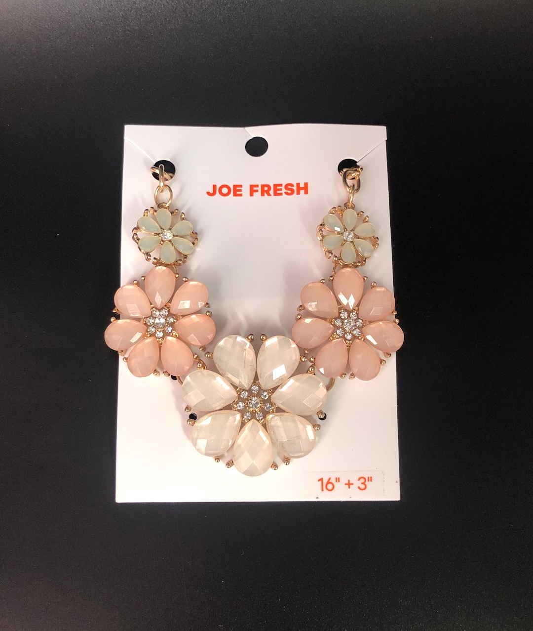 Rhinestone Flower Necklace Jewelry Joe Fresh - Etsy