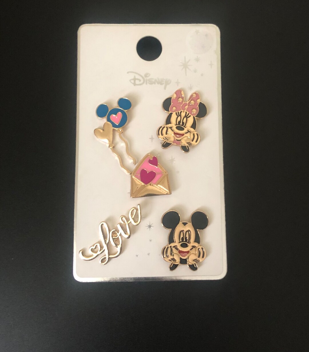 Disney 5pk Mickey & Minnie Mouse Enamel Pin Badges - Etsy