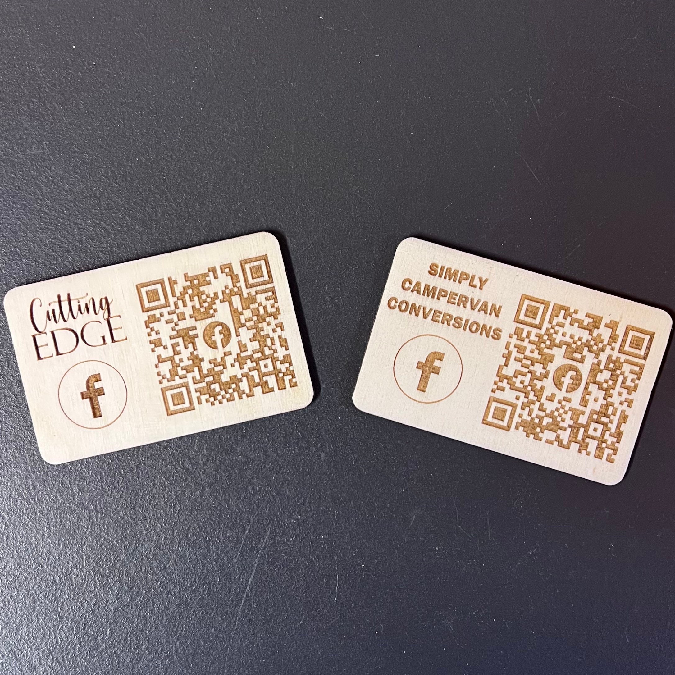 Wooden QR Code Business Cards - Etsy