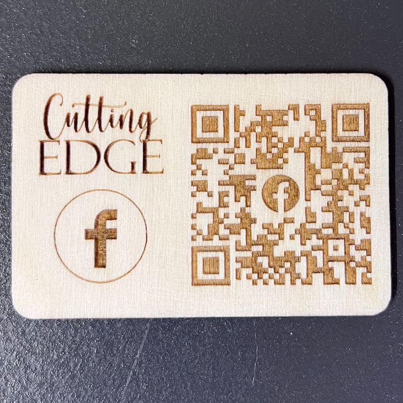 Wooden QR Code Business Cards - Etsy