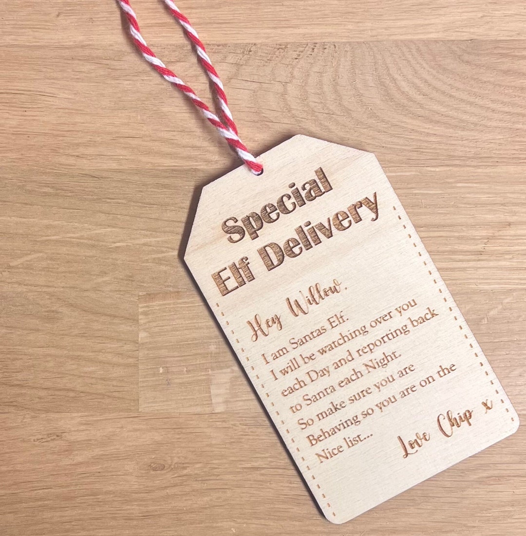 Personalised Elf on the Shelf Delivery Tag - Etsy