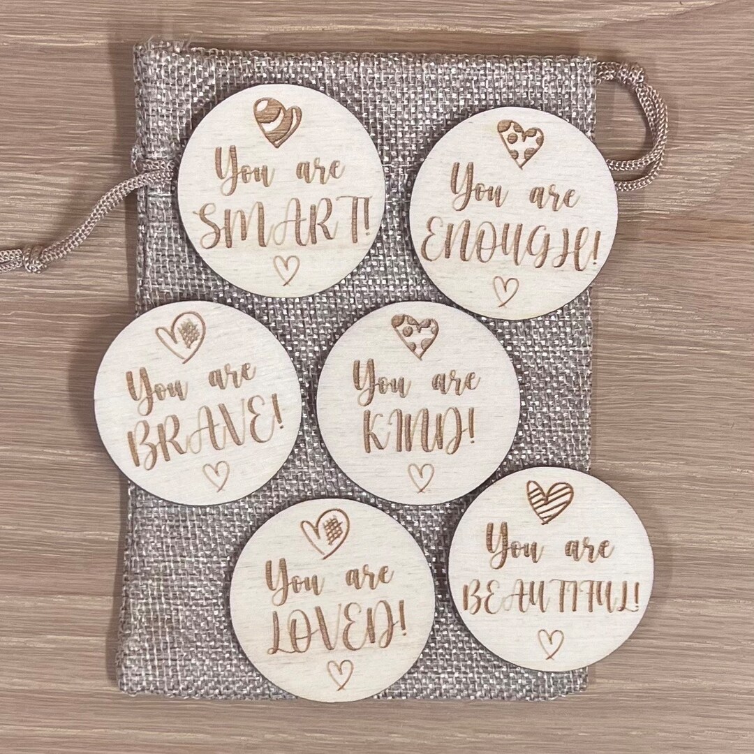 Motivational Coins Set of 6 Affirmations - Etsy