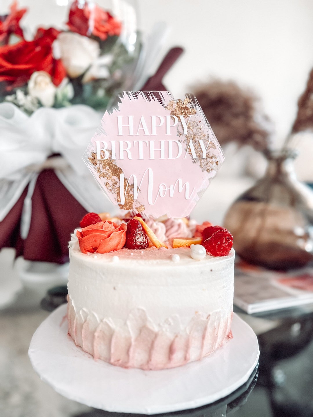 Customizable 5" Acrylic Sign - Cake Toppers - Baby Month Anniversary ...