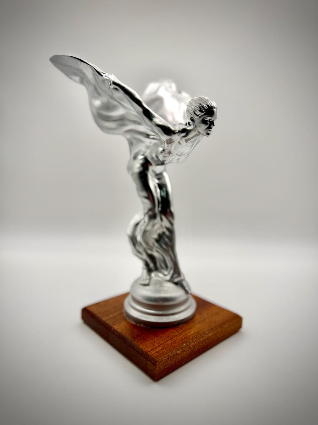 Spirit of Ecstasy Rolls Royce Mascot – 3D Resin Print With Sapele Wood ...