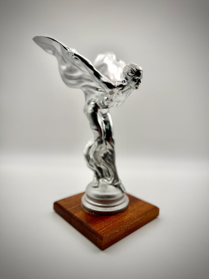 Spirit of Ecstasy Rolls Royce Mascot – 3D Resin Print With Sapele Wood ...