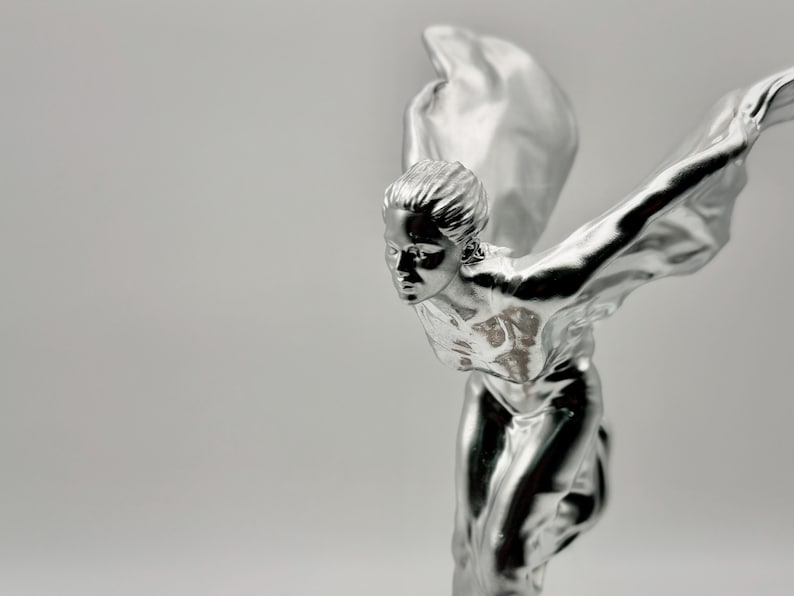 Spirit of Ecstasy Rolls Royce Mascot – 3D Resin Print With Sapele Wood ...