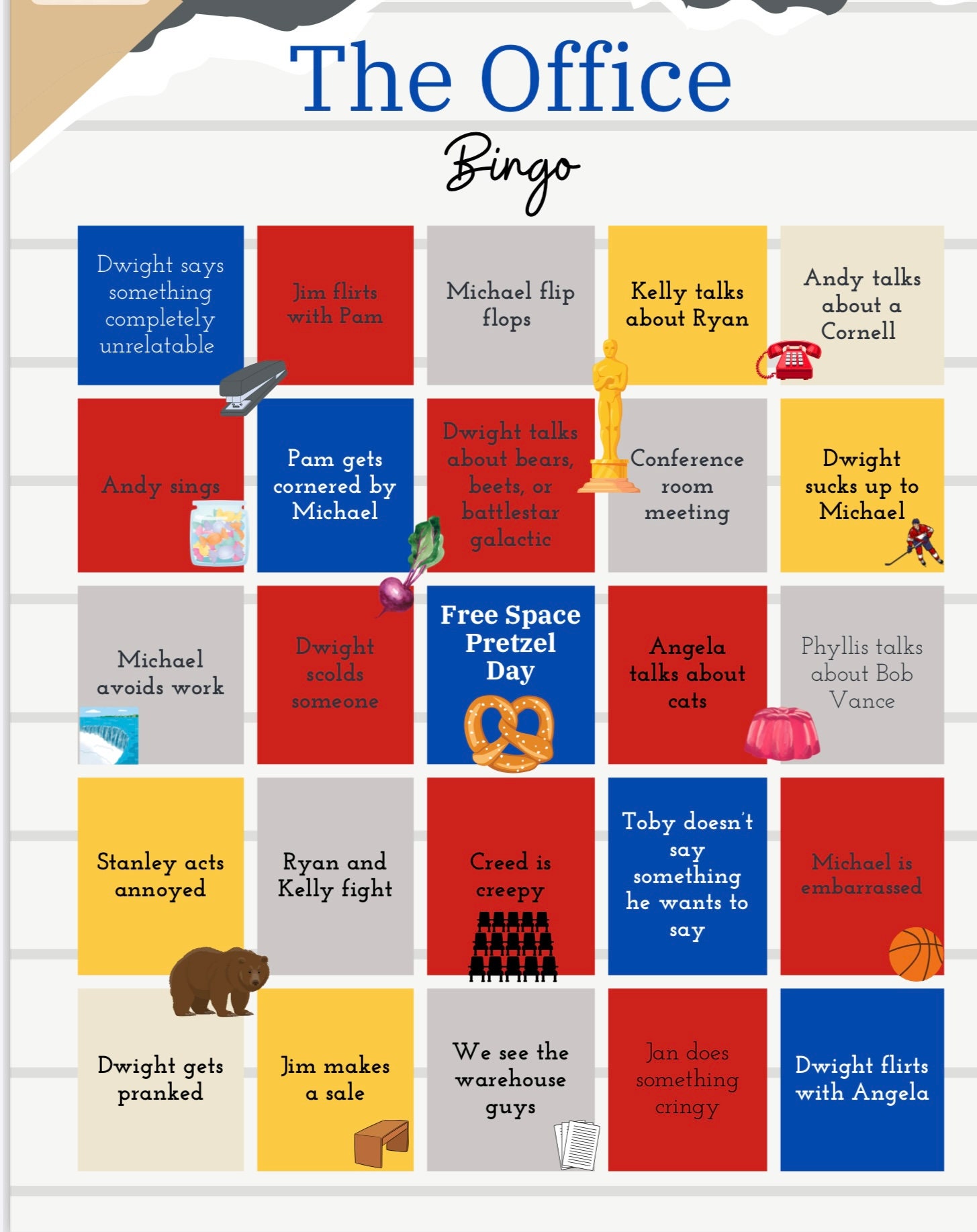 The Office Bingo Cards (8 Different Cards) NEW - Etsy