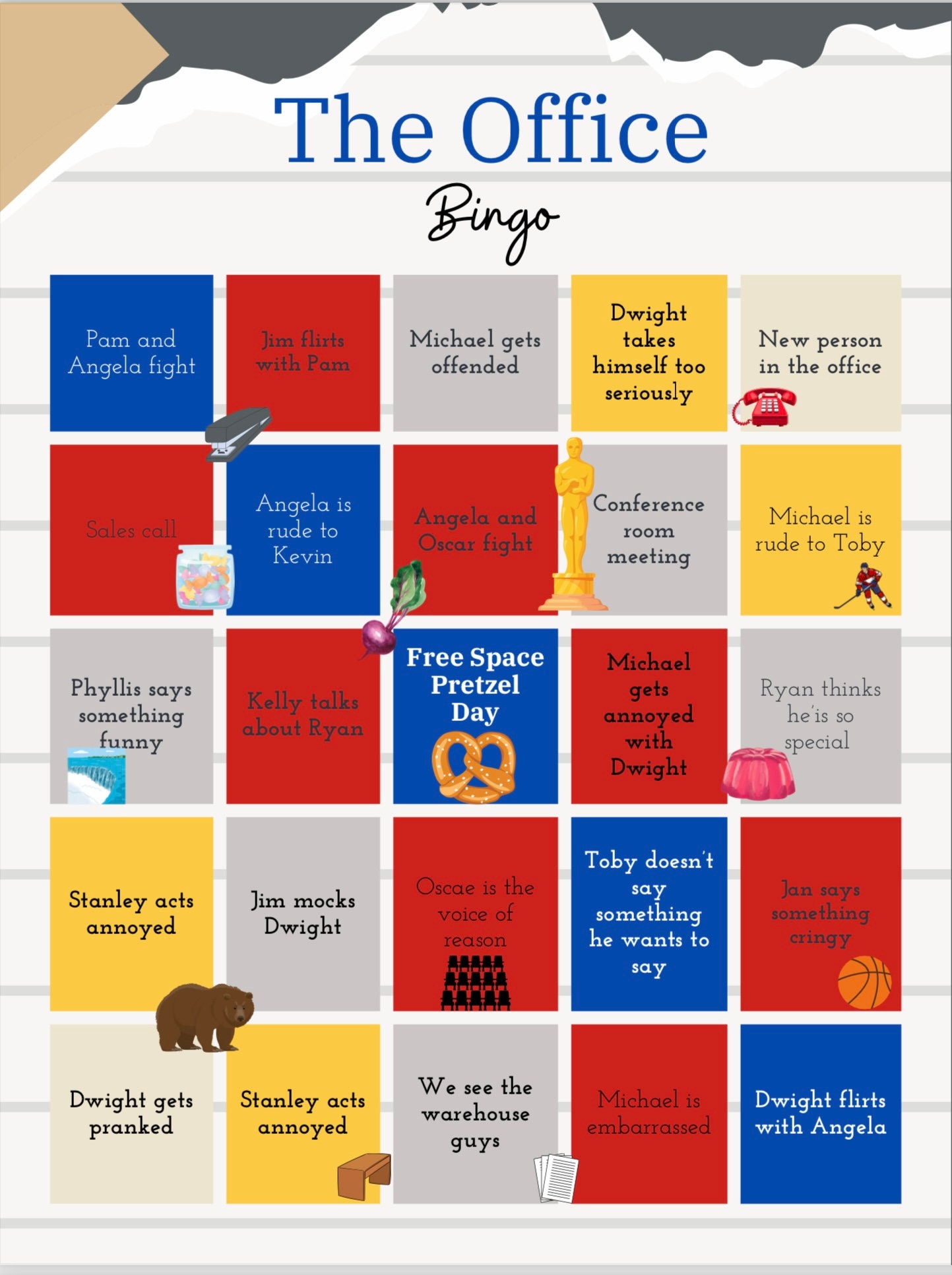 The Office Bingo Cards (8 Different Cards) NEW - Etsy
